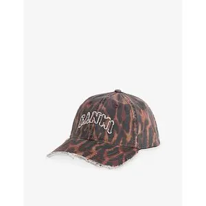 GANNI Ocelot Leopard-print Cotton Twill Cap