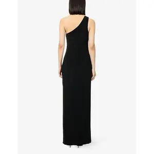 Ralph Lauren One-shoulder Jersey Maxi Dress - Black