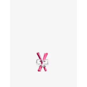 POUBEL Pink Skis Enamelled Sterling Charm