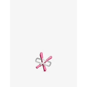 POUBEL Pink Skis Enamelled Sterling Charm