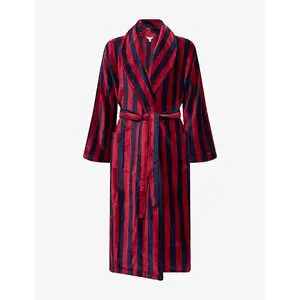 Derek Rose Aston Stripe Cotton-blend Lounge Robe - Multi-coloured