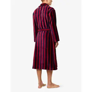 Derek Rose Aston Stripe Cotton-blend Lounge Robe