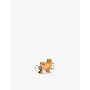 POUBEL Pomeranian Enamelled Sterling Charm