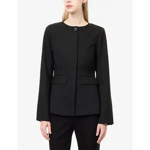 4TH & RECKLESS Mikey Collarless Woven Blazer