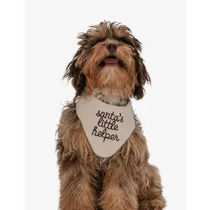 BY TEDDY Santa's Little Helper Knitted Dog Bandana