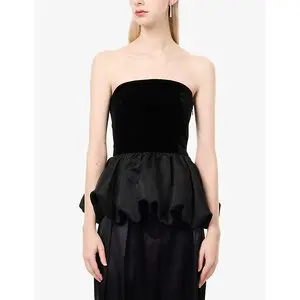 4TH & RECKLESS Luxley Velvet Peplum Top