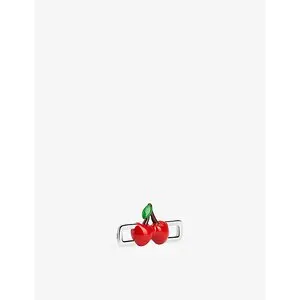 POUBEL Cherry Enamelled Sterling Charm