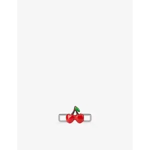 POUBEL Cherry Enamelled Sterling Charm