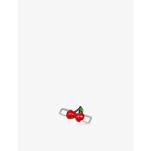 POUBEL Cherry Enamelled Sterling Charm