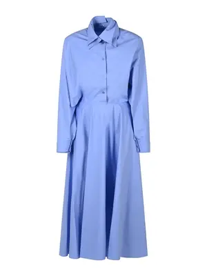 Balenciaga Long Poplin Dress