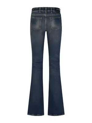 GOLDEN GOOSE Journey W's Bootcut Ophelia Cotton Denim Archive Wash Whit Chains