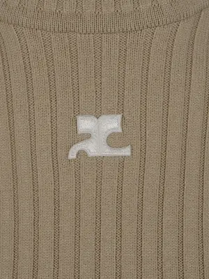 COURREGES Reedition Knit Ss Jumper - Neutral