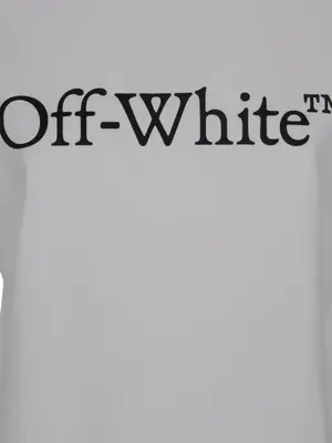 Off-White Big Logo Bookish Crop Tee - White