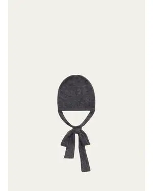 LISA YANG The Brushed Cashmere Tied Hood - Graphite