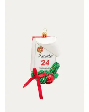 IMPULS Christmas Eve Calendar Glass Ornat - Multi