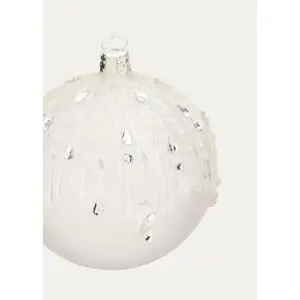 Bergdorf Goodman Rhinestone Frost Ball Christmas Ornat
