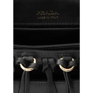 Prada Corsaire Aged Leather Shoulder Bag - Nero