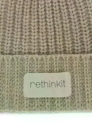 RETHINKIT STUDIOS Chamonix Logo-patch Ribbed-knit Beanie Hat - Neutrals