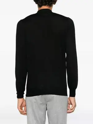 MANDELLI Zip-fastening Long-sleeve Polo Shirt