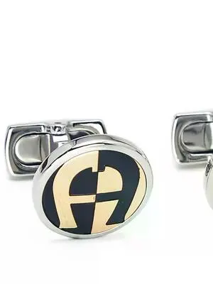 AIGNER Logo Enamel Cufflinks