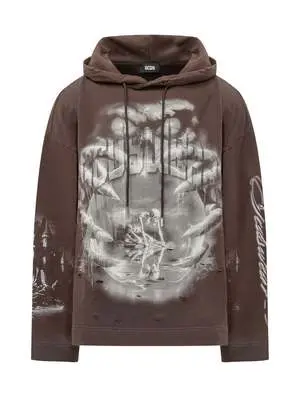 Gcds Gothic Graphic Hoodie - Pinecone/bone