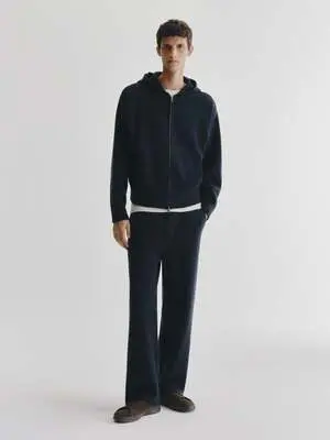 LISA YANG Jori Hooded Zip Cardigan - Deep Navy