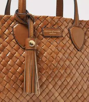 ASPINAL OF LONDON Small Woven Leather London Tote Bag