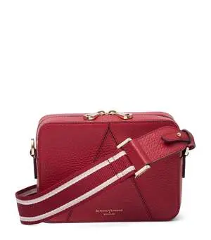 ASPINAL OF LONDON Leather Camera Cross-body Bag - Red