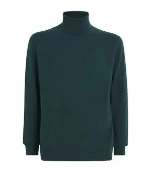 Isaia Wool Rollneck Sweater - Green