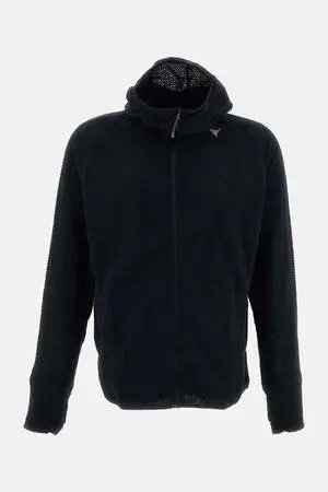 ROA Felpa In Tessuto Termico Con Cappuccio E Zip - Nero