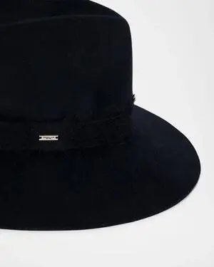 Eugenia Kim Georgina Packable Wool Felt Fedora - Black