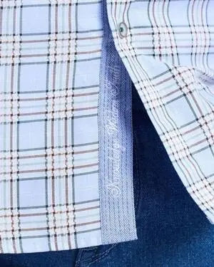 Robert Graham Apos;s Portsoken Plaid Cotton Shirt - Light Blue