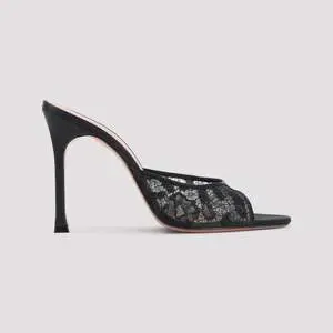 Amina Muaddi Alexa Lace Slipper