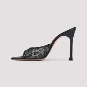 Amina Muaddi Alexa Lace Slipper