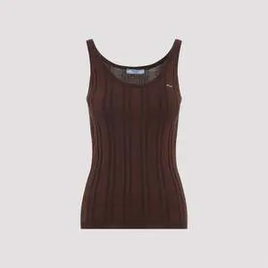 Prada Ribbed Knit Tank Top