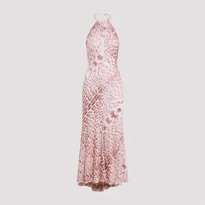Roberto Cavalli Leopard-print Midi Dress - Multicolor