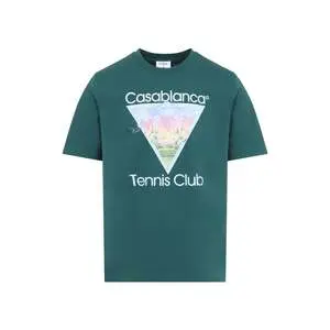 Casablanca Tennis Club Icon Printed Classic T-shirt - Multicolor