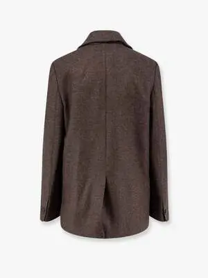 TOTEME Scarf Lapel Viscose And Wool Blazer