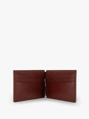 Brunello Cucinelli Leather Wallet With Engraved Logo