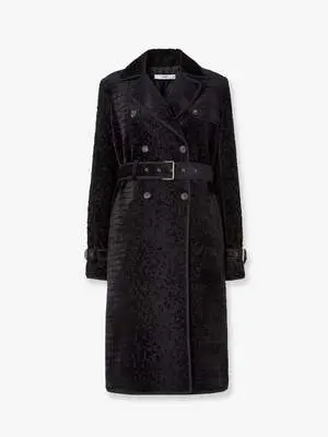 Fendi Jacquard Velvet Coat With Aniaml Print