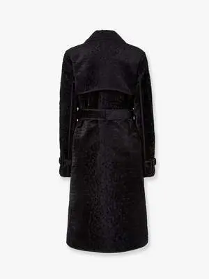 Fendi Jacquard Velvet Coat With Aniaml Print