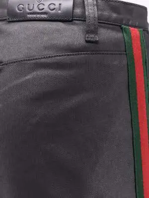 Gucci Cotton Trousers With Web Stripe