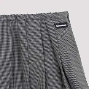 Miu Miu Plissé Check Mini Skirt