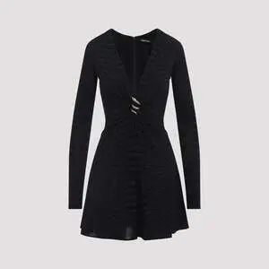 Roberto Cavalli Serpentine Mini Dress - Black
