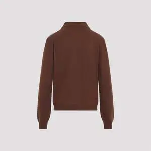 Prada Argyle Knit Polo Sweater