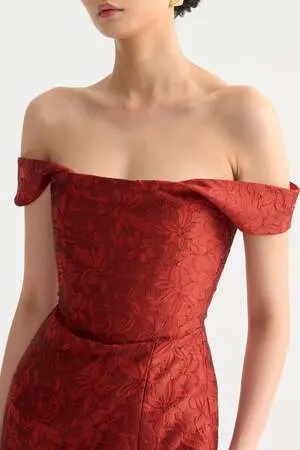 SAU LEE Joanna Jacquard Gown