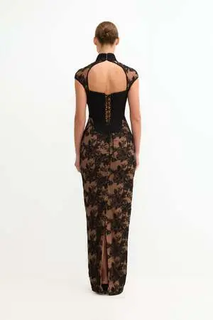 SAU LEE Emilia Lace Gown