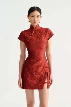 SAU LEE Jada Jacquard Mini Dress