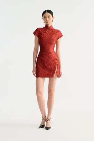 SAU LEE Jada Jacquard Mini Dress