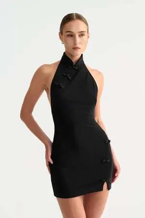 SAU LEE Dez Mini Dress - Black